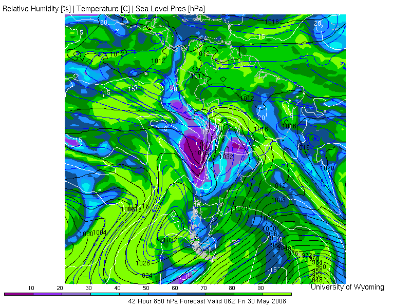 confira a previsão da umidade em 1500 metros e pressão para 30 / 05 03h ...